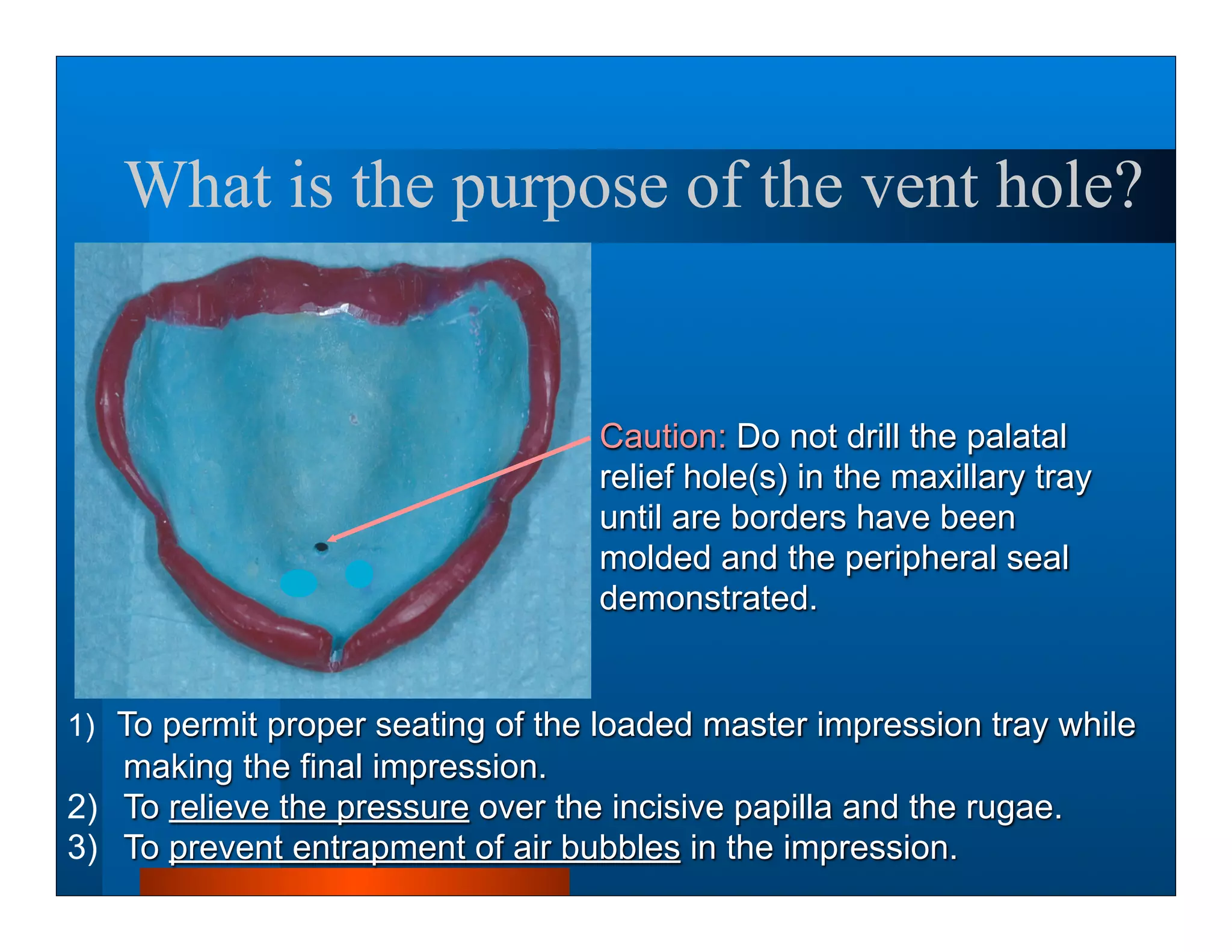 Complete dentures 7. final impressions | PDF