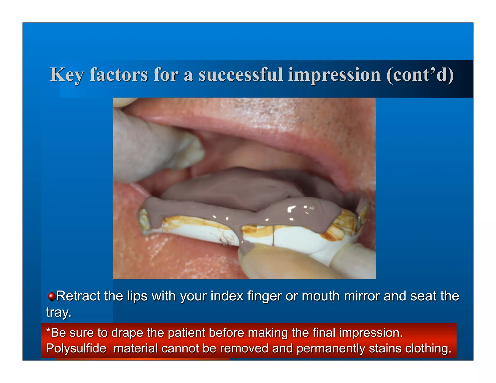 Complete dentures 7. final impressions | PDF