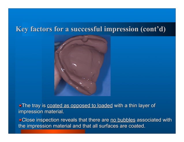 Complete dentures 7. final impressions | PDF