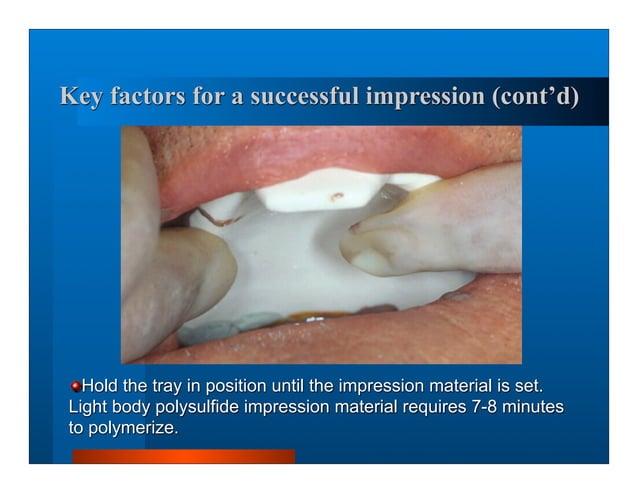 Complete dentures 7. final impressions | PDF