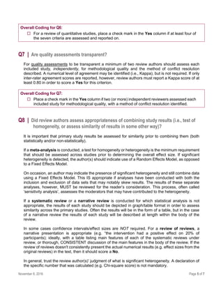 Health Evidence™ Quality Assessment Tool (Sample Answers - May 10, 2018 ...