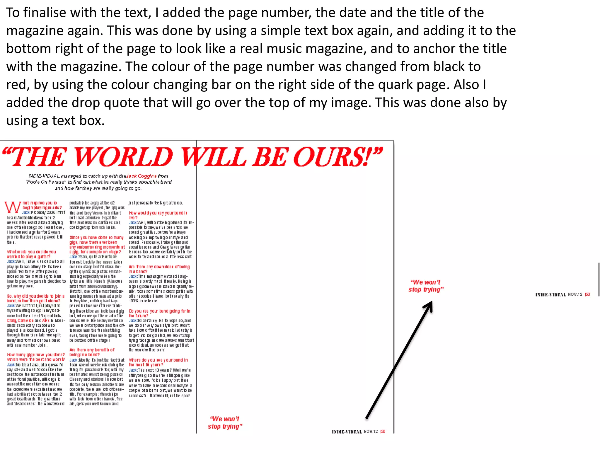 Completed production of music magazine dps | PPTX