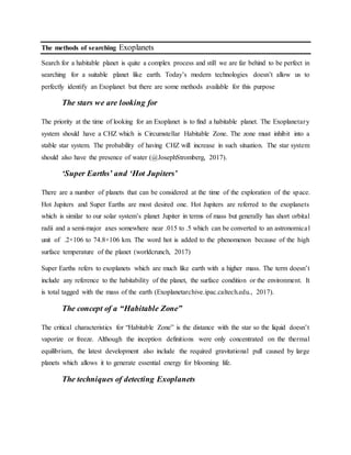 Complete essay on exoplanet | DOCX