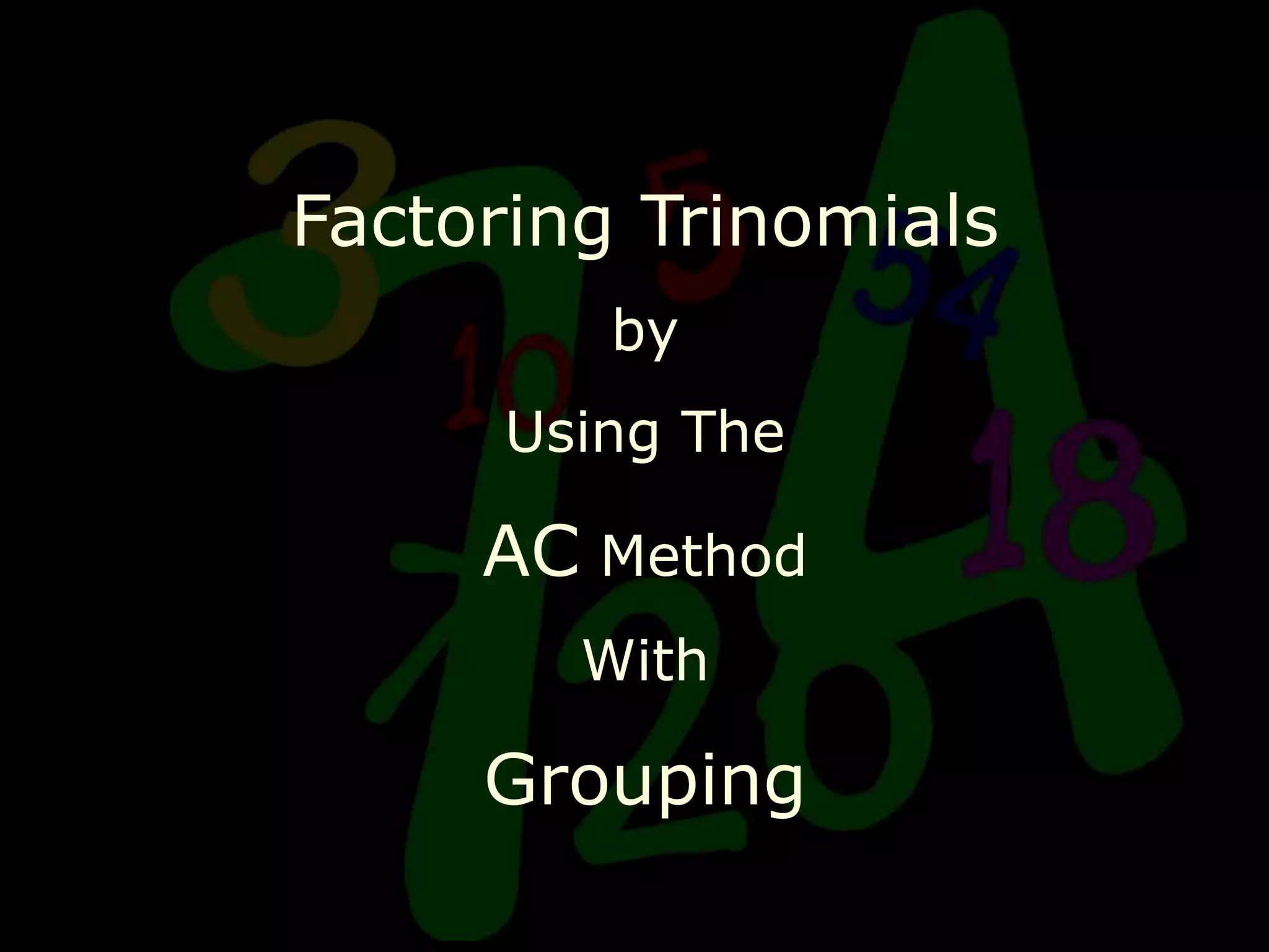 Complete Factoring Rules.ppt