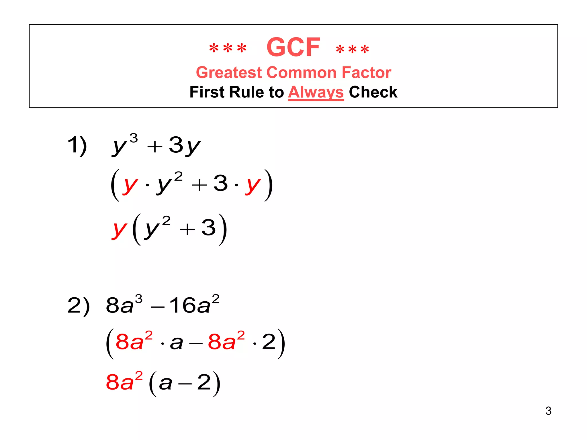 Complete Factoring Rules.ppt