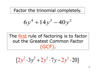 Complete Factoring Rules.ppt