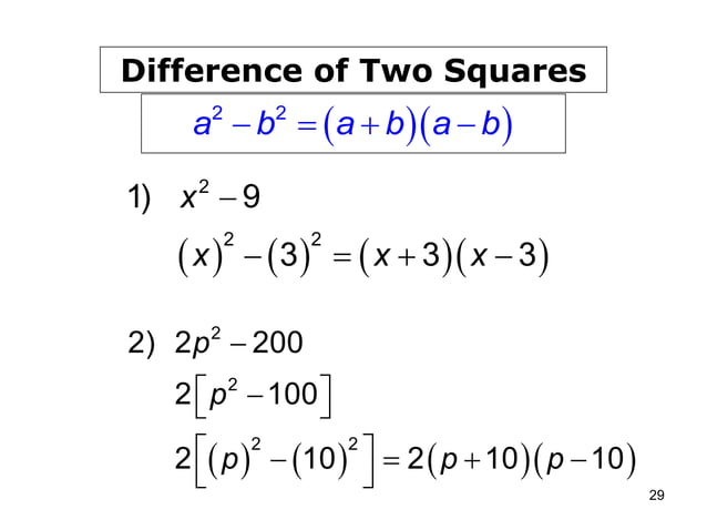 Complete Factoring Rules.ppt