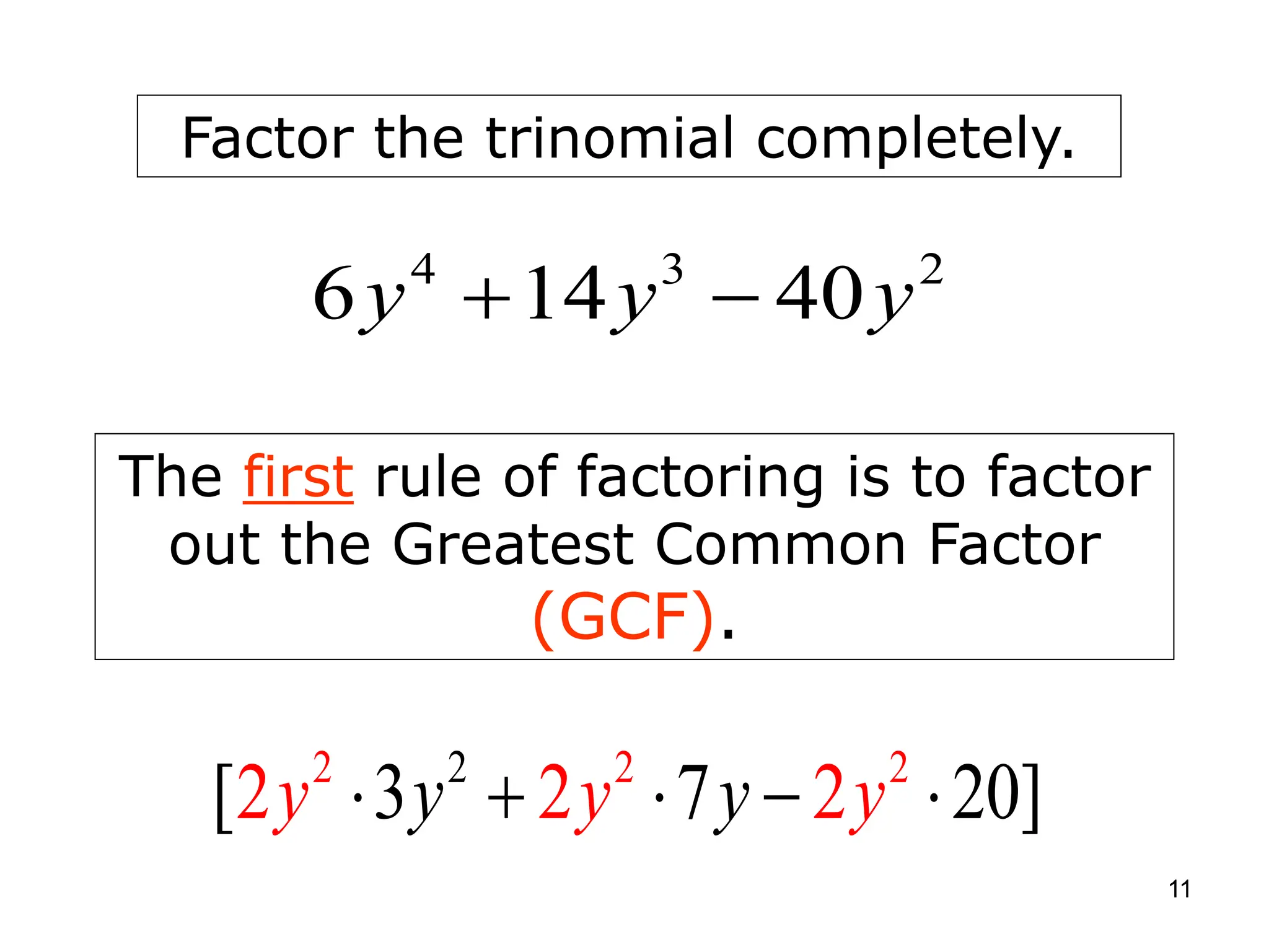 Complete Factoring Rules in Grade 8 Math.ppt