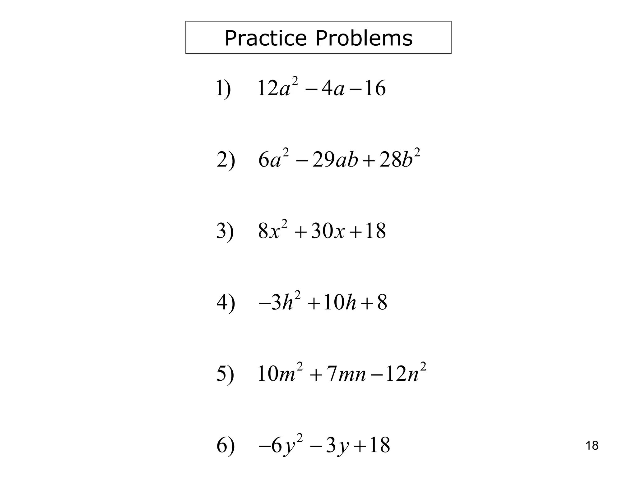 Complete Factoring Rules in Grade 8 Math.ppt
