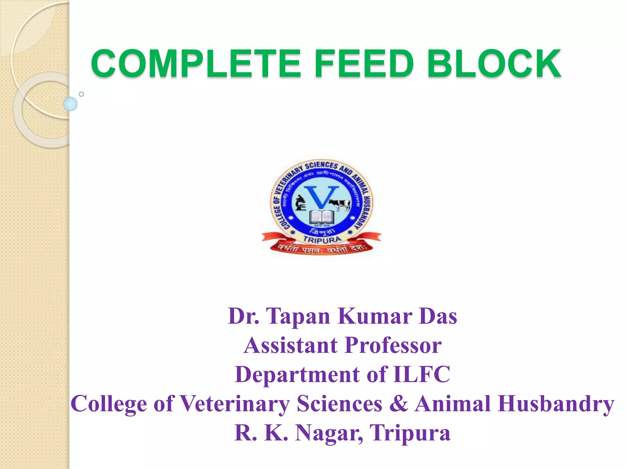 Complete feed block.pptx