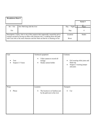 Complete filming planning sheet | PDF