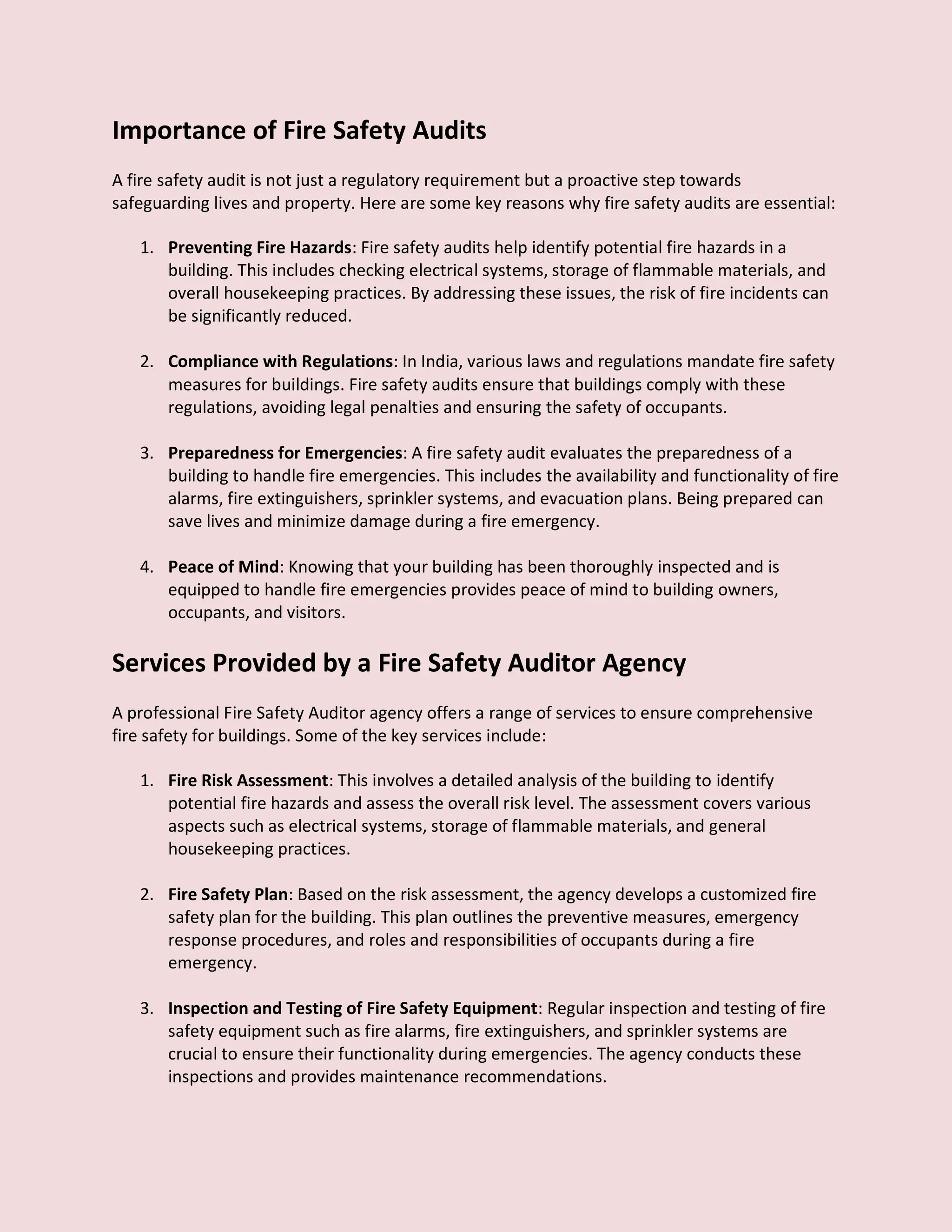 Complete Fire Safety Audit Services for Mumbai and Pune | PDF