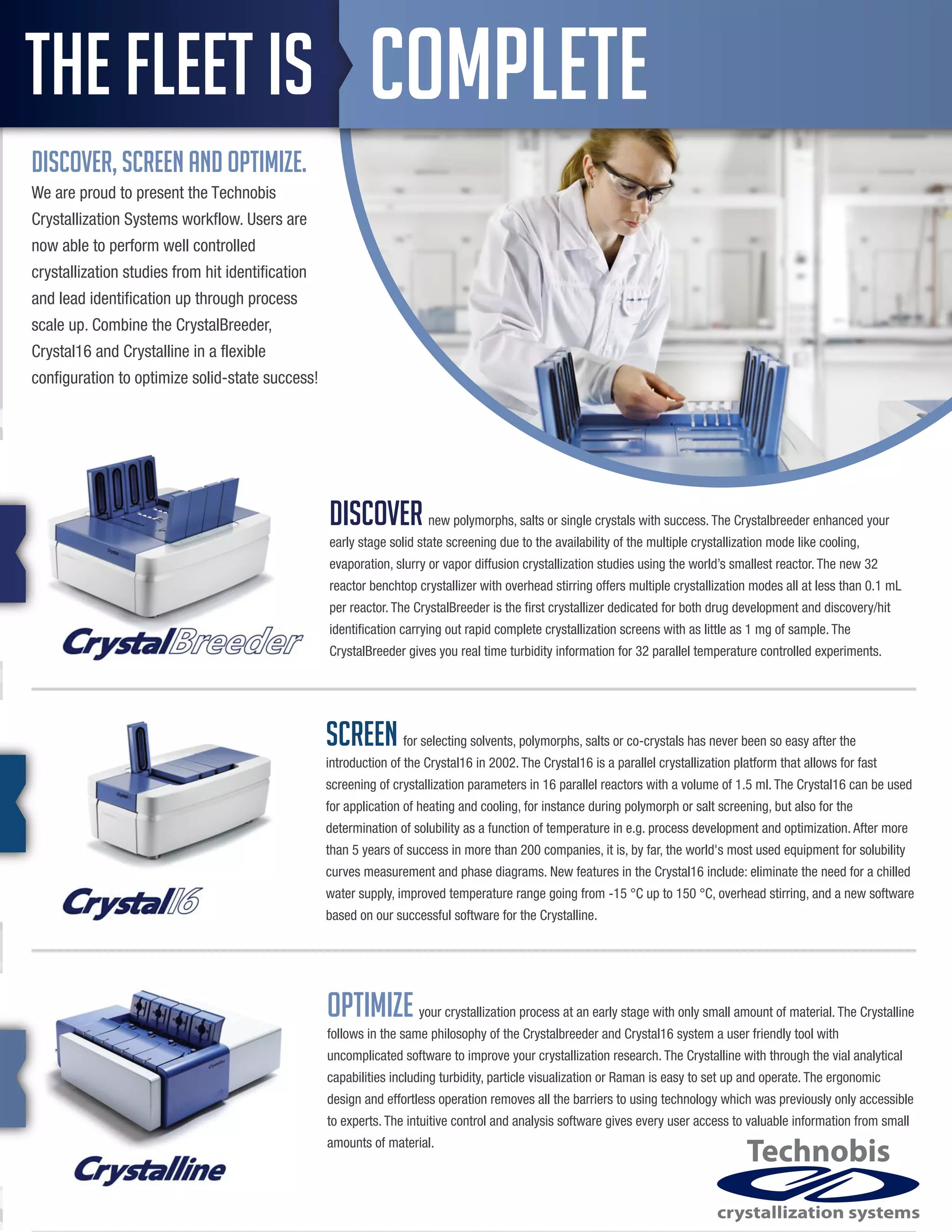 Technobis Crystallization Systems: Discover, Screen, Optimize | PDF