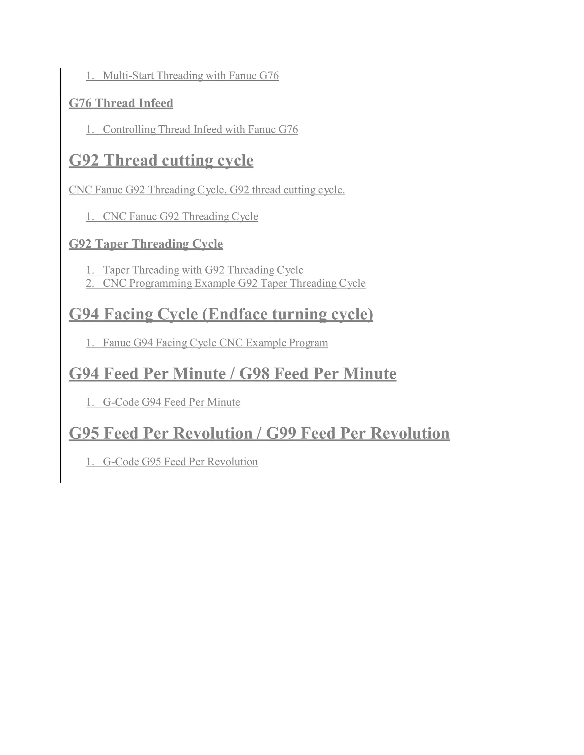 Complete g code list | PDF