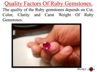 Complete Guidance About Ruby Gemstones | PPTX | Geology | Science