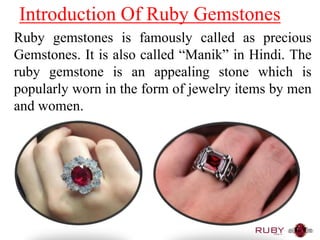 Complete Guidance About Ruby Gemstones | PPTX | Geology | Science