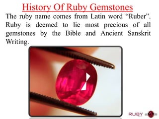 Complete Guidance About Ruby Gemstones | PPTX | Geology | Science