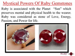 Complete Guidance About Ruby Gemstones | PPTX | Geology | Science