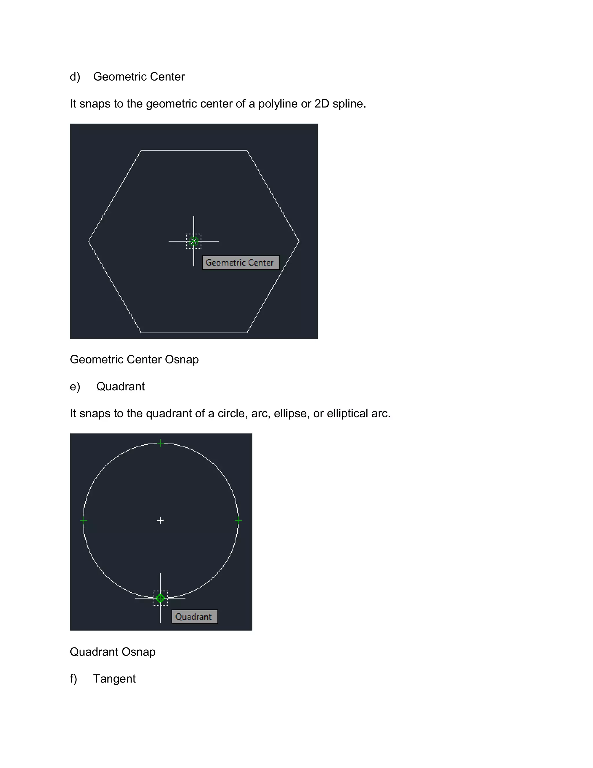 Complete Guide To Autocad Object Snap Featuredocx Operating Systems Computer Software And