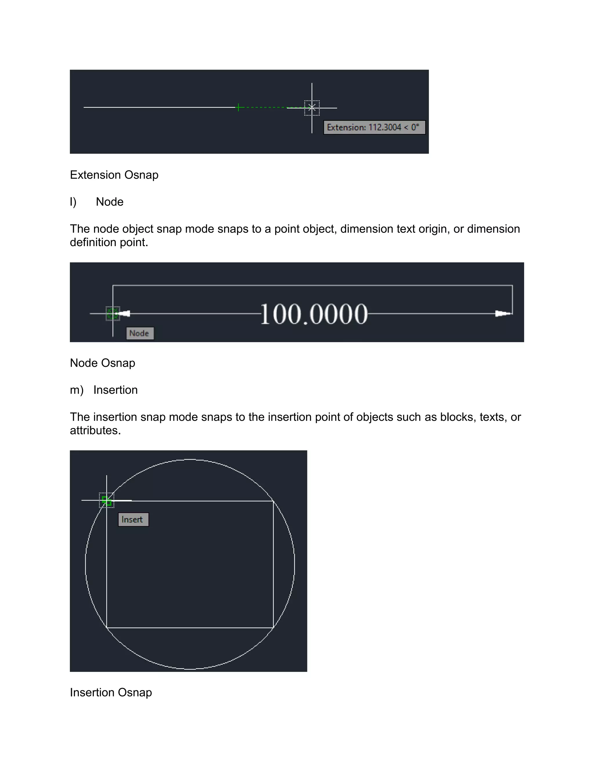 Complete Guide to AutoCAD Object Snap Feature.docx | Operating Systems ...