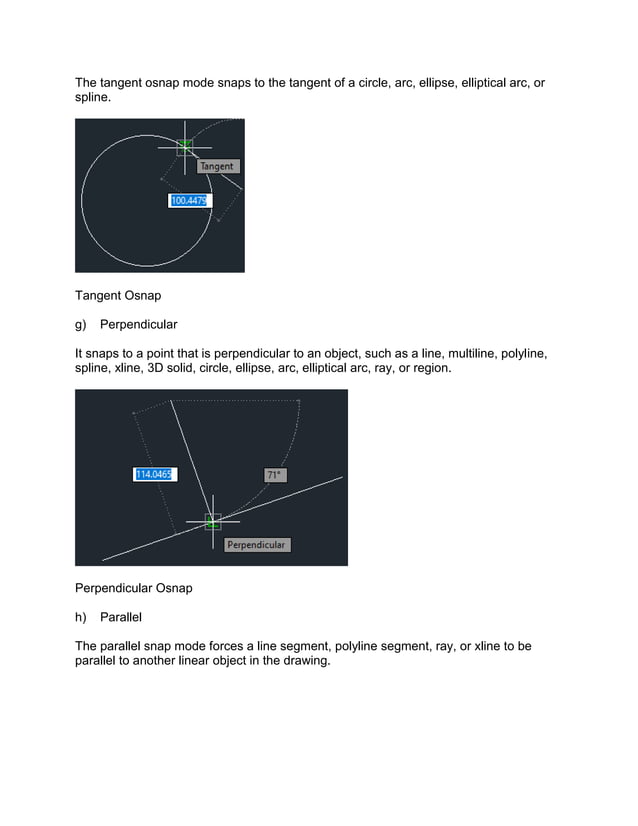 Complete Guide To Autocad Object Snap Featuredocx Operating Systems Computer Software And