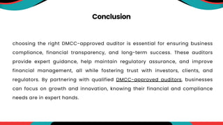 Complete Guide to Choosing DMCC Approved Auditors | PDF