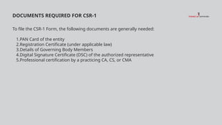 Complete Guide to CSR -1 Registration.pptx