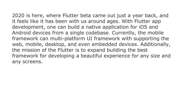 Complete guide to flutter app development | PPTX