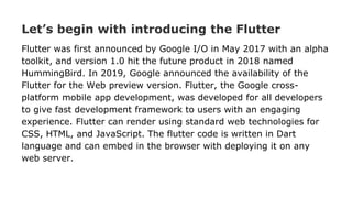 Complete guide to flutter app development | PPTX
