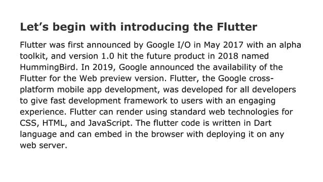 Complete guide to flutter app development | PPTX