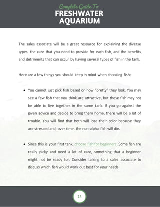 Complete Guide to Freshwater Aquarium | PDF