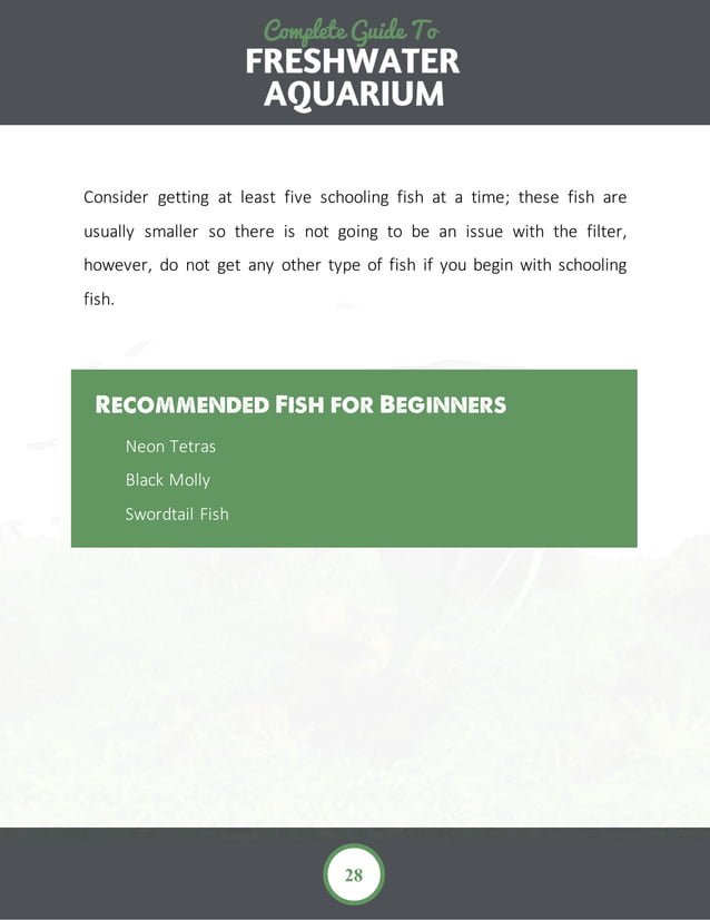 Complete Guide to Freshwater Aquarium | PDF