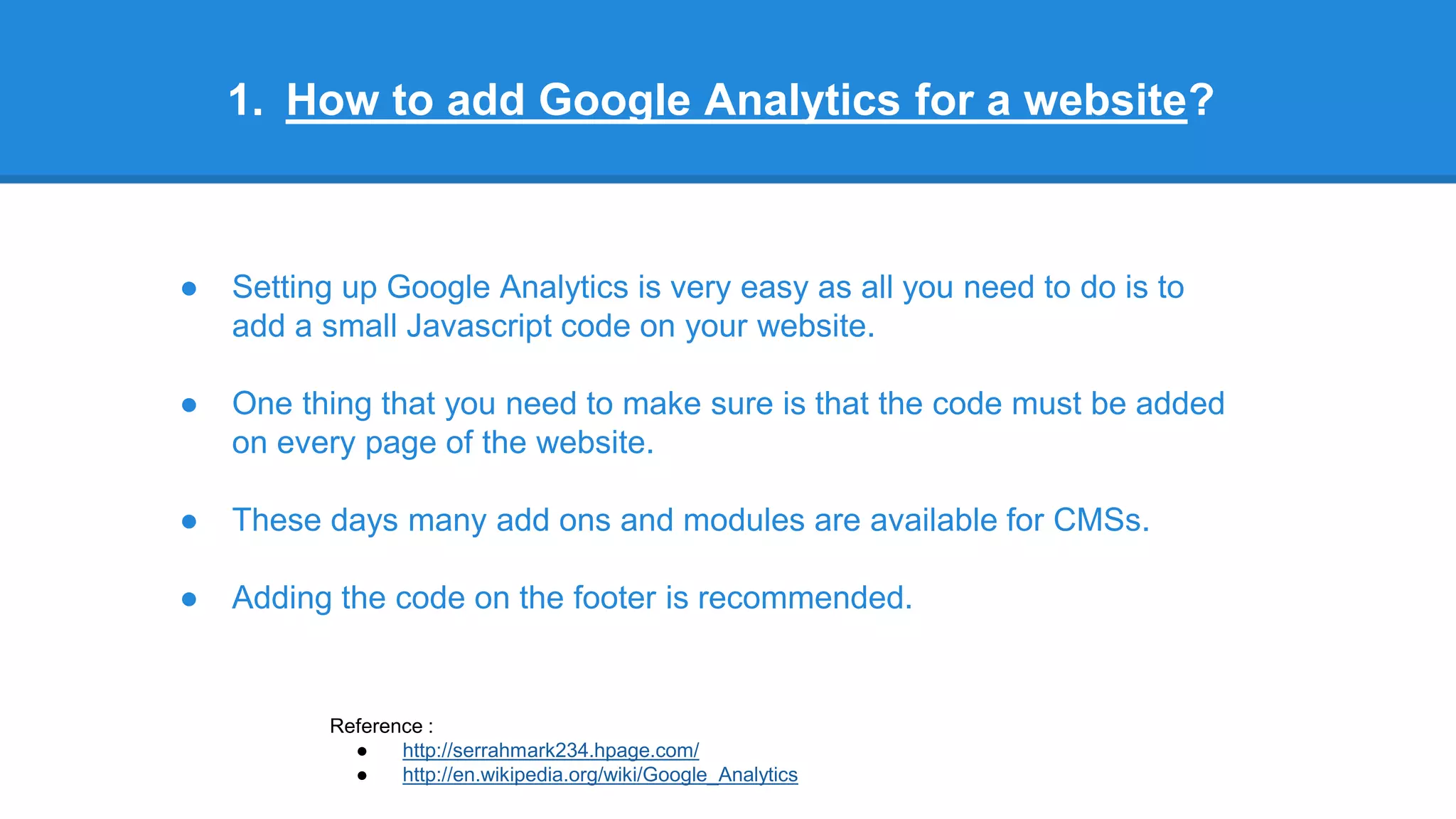 Complete guide to google analytics | PPT