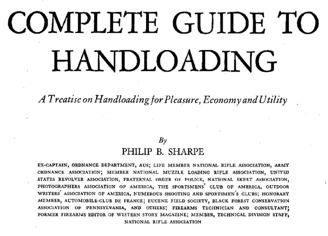 Complete guide to_handloading - sharpe - 1937 | PDF