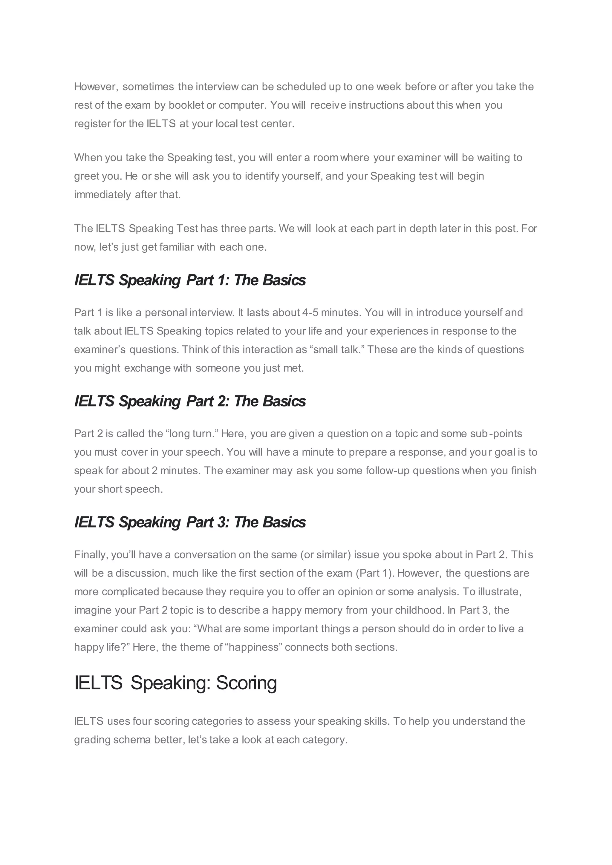 Complete guide to ielts speaking | PDF