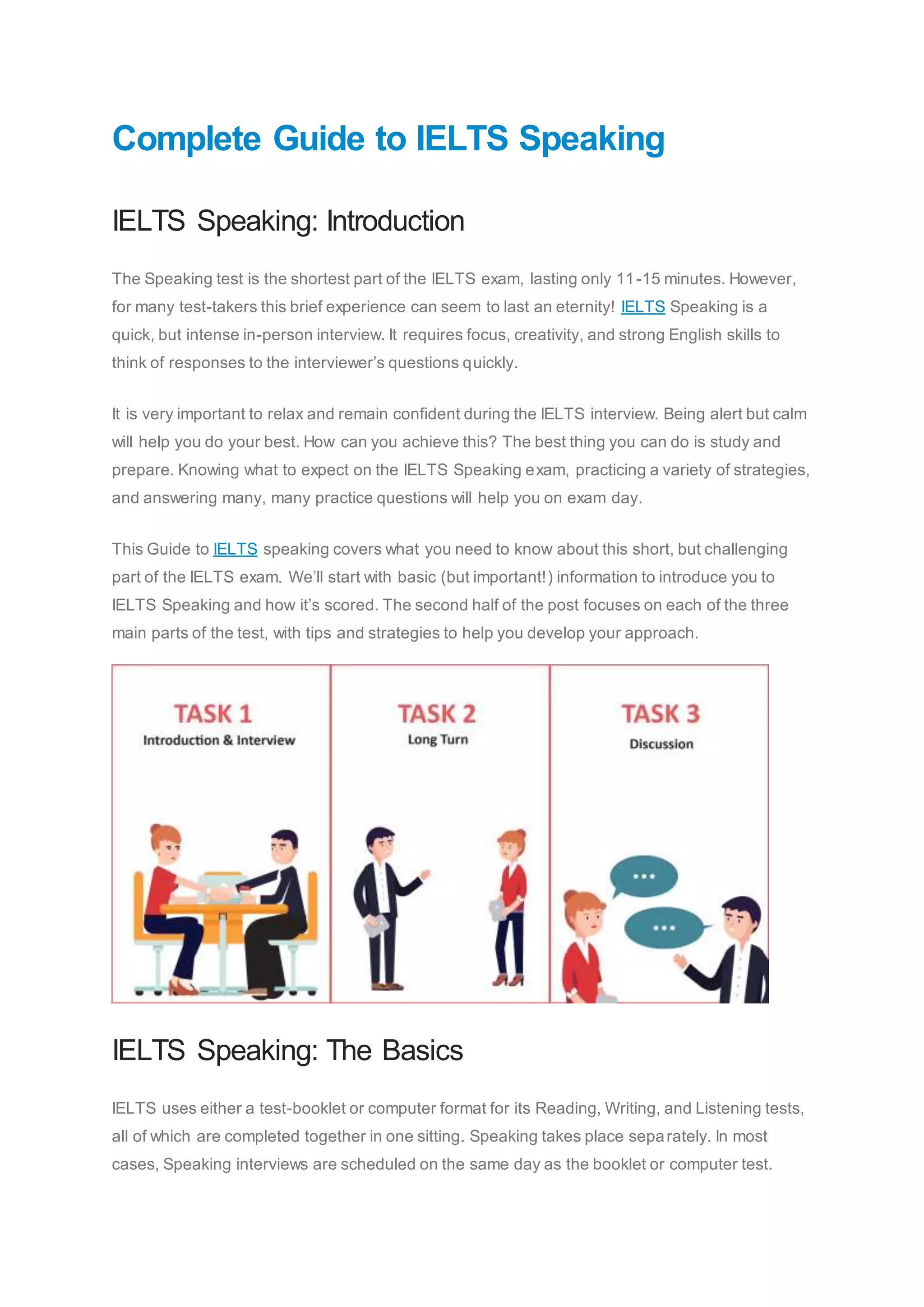 Complete guide to ielts speaking | PDF