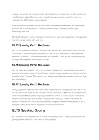 Complete guide to ielts speaking | PDF