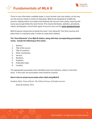 Complete Guide to MLA 8 by easyBib | PDF