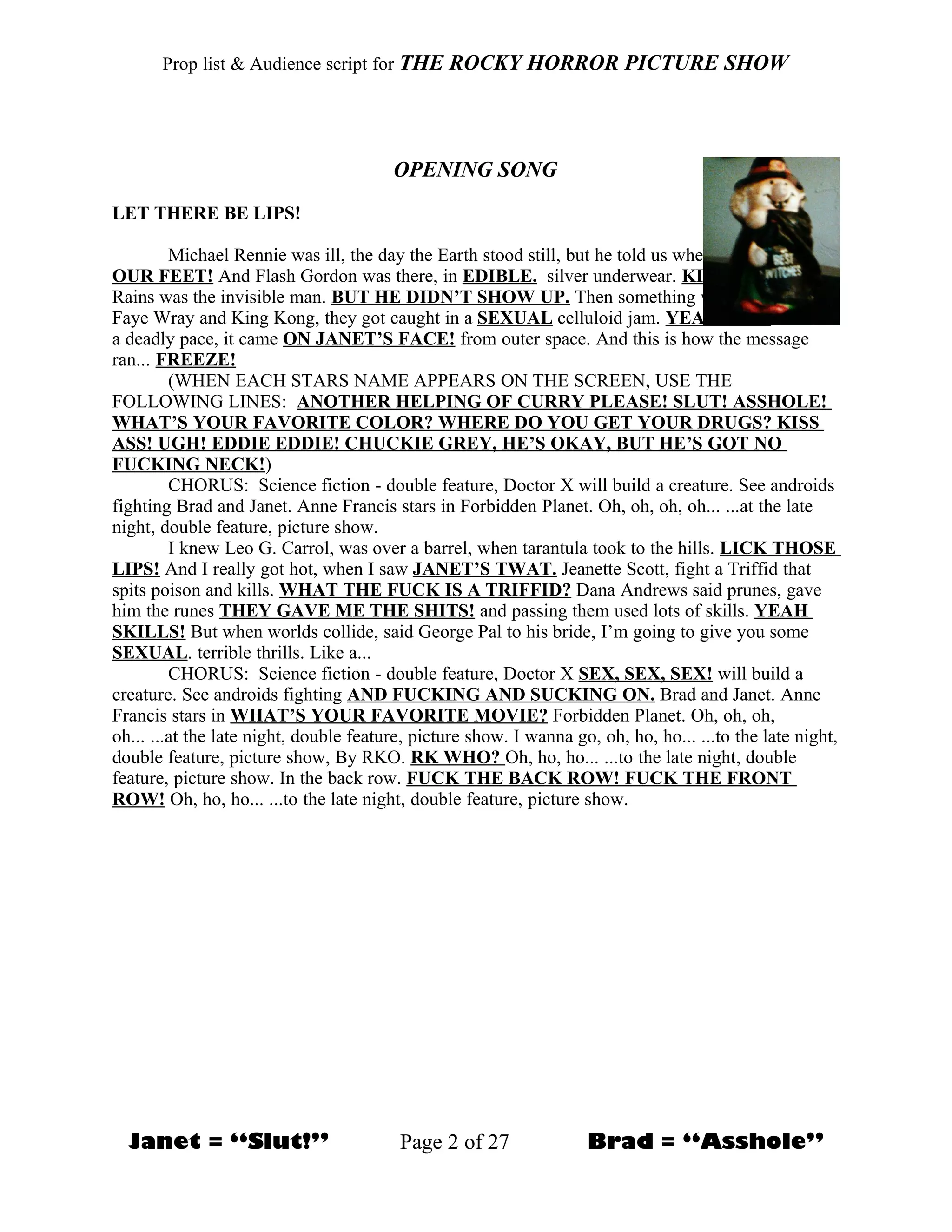 The Complete Fan Guide to THE ROCKY HORROR PICTURE SHOW | DOC