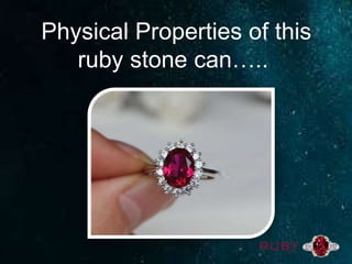 Complete guide to ruby gemstone | PPTX
