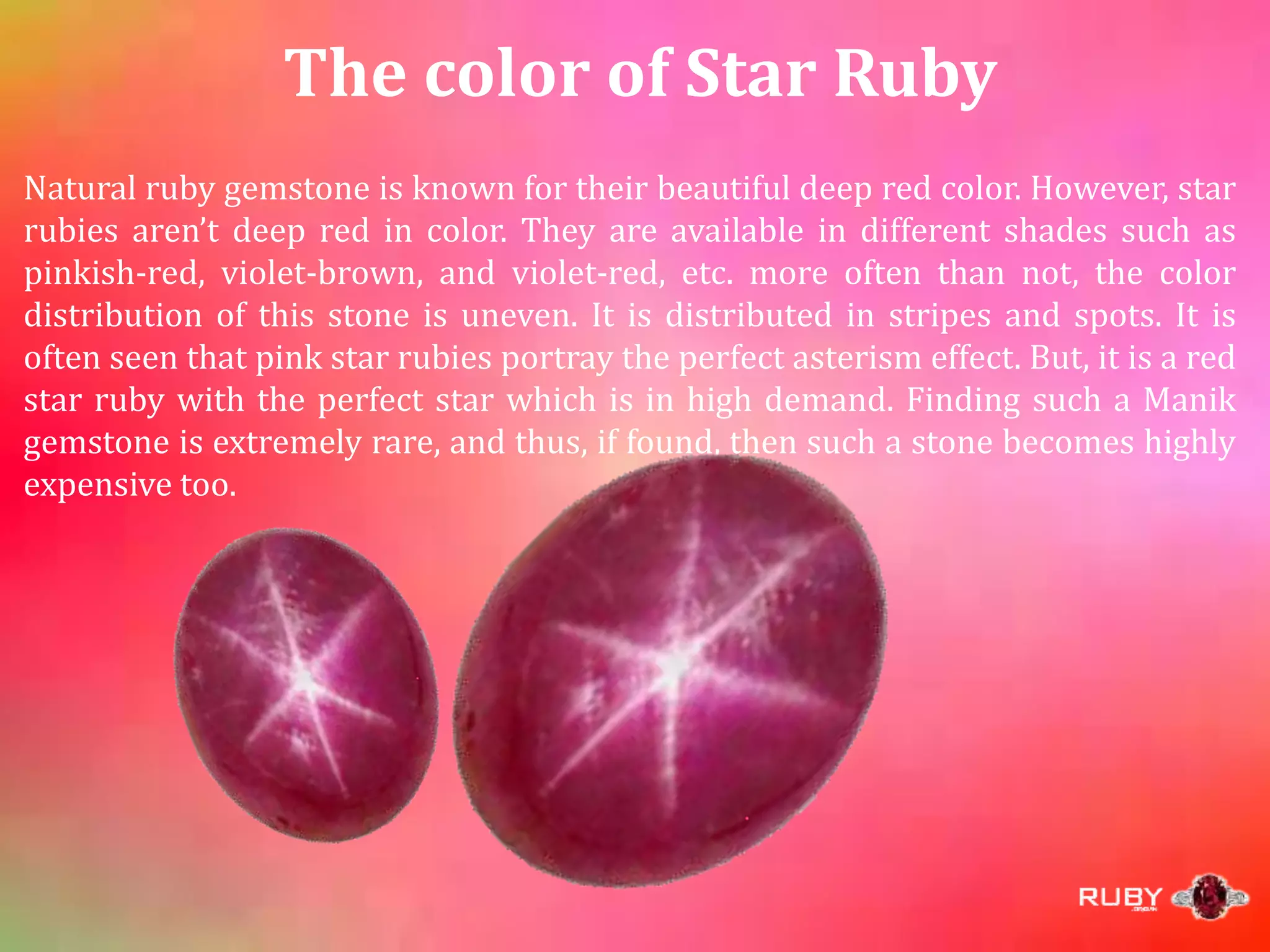 Complete Guide To Star Ruby Gemstone | PPTX