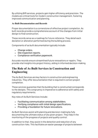 Complete Guide to the Importance of As-Built Services | PDF
