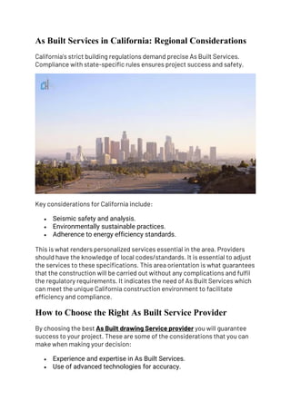 Complete Guide to the Importance of As-Built Services | PDF