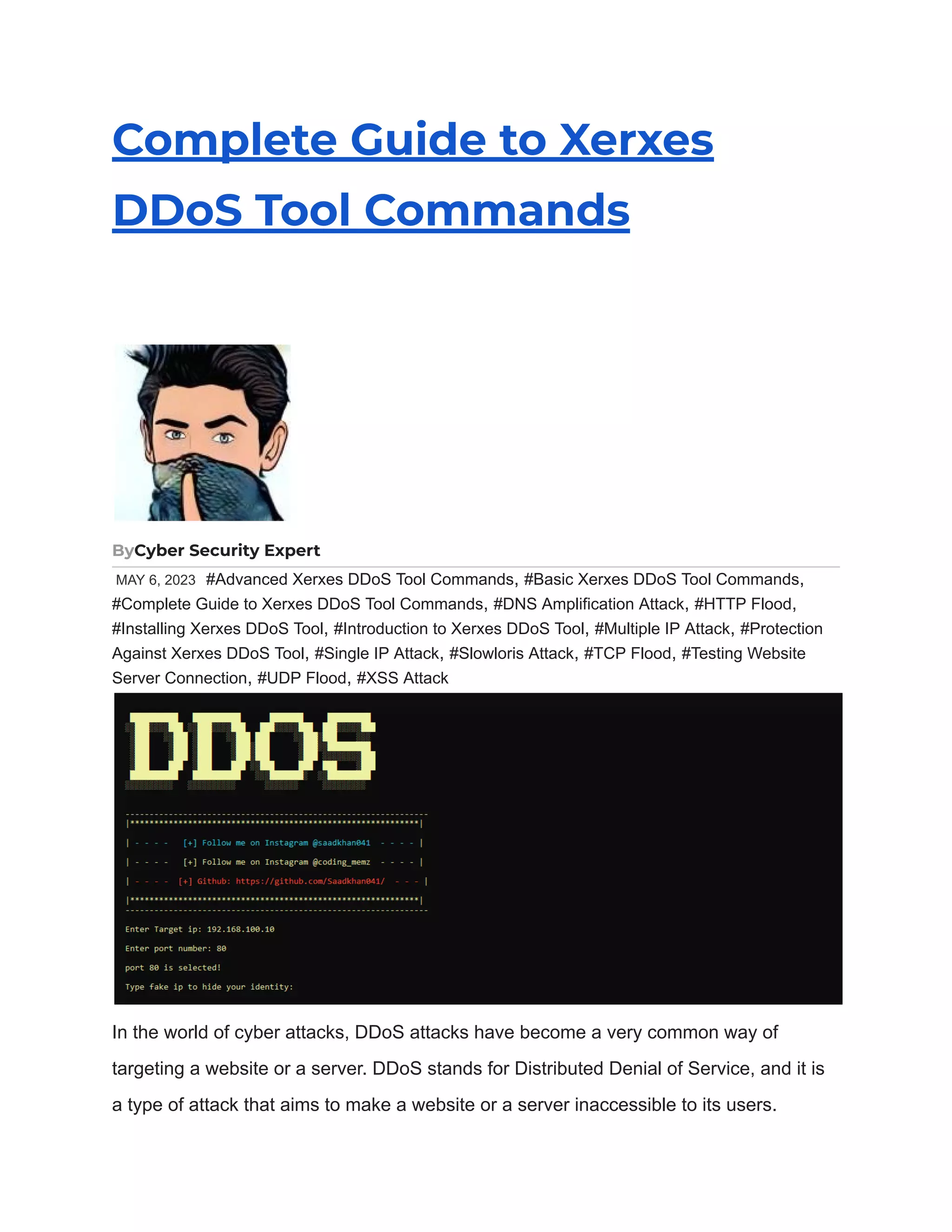 Complete Guide to Xerxes DDoS Tool Commands.pdf