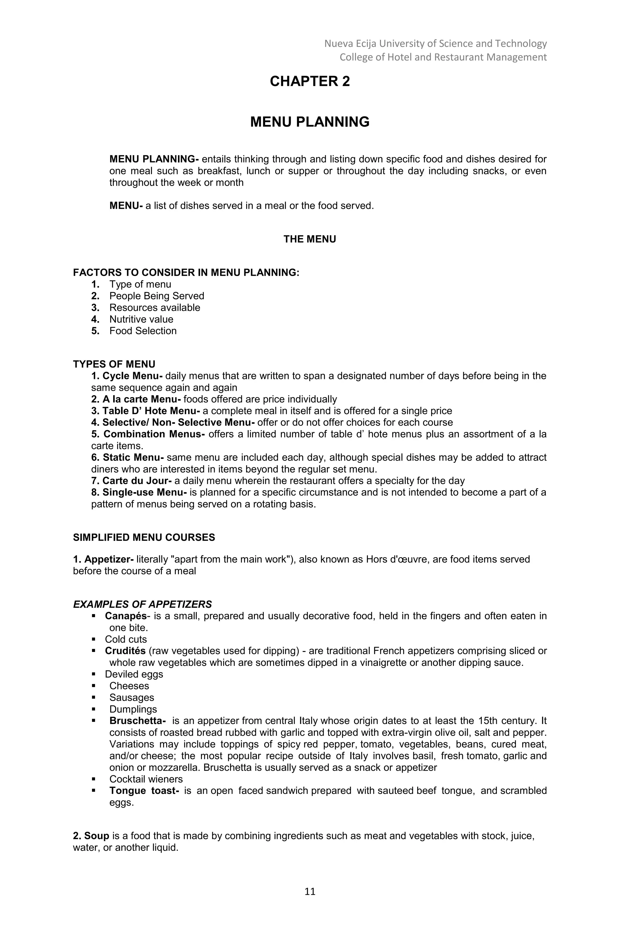 MEAL MANAGEMENT | DOCX