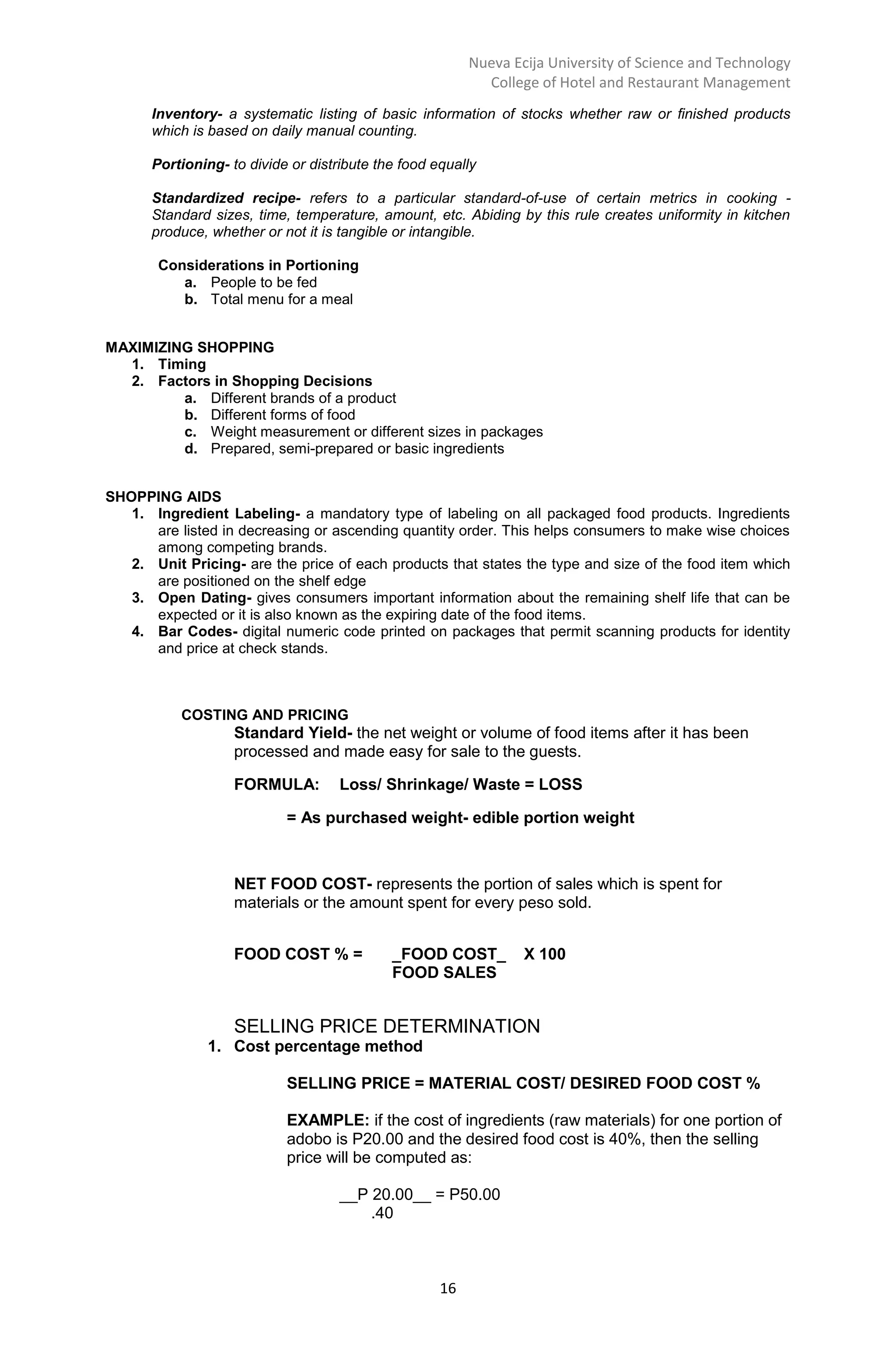 MEAL MANAGEMENT | DOCX