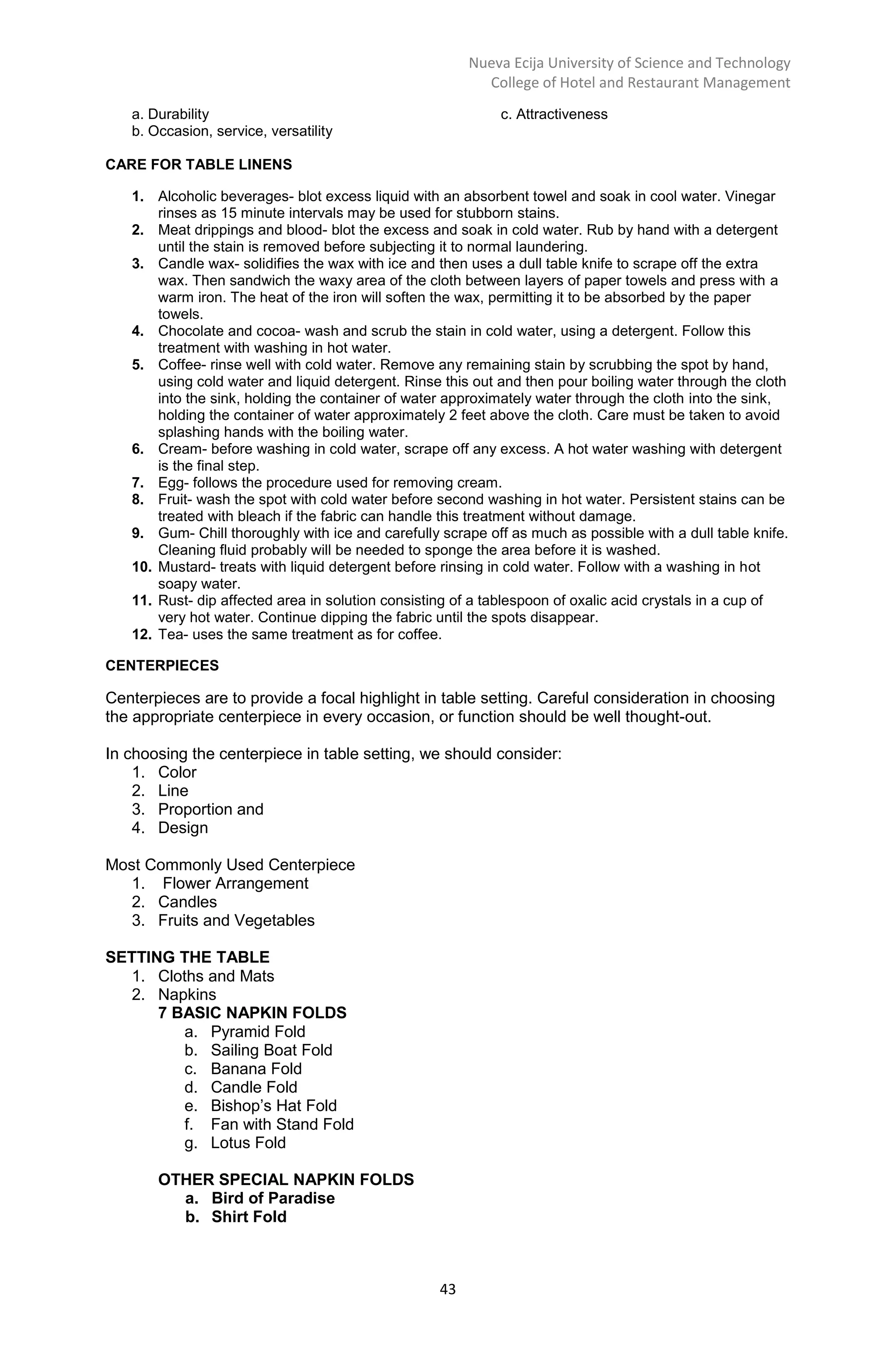 MEAL MANAGEMENT | DOCX