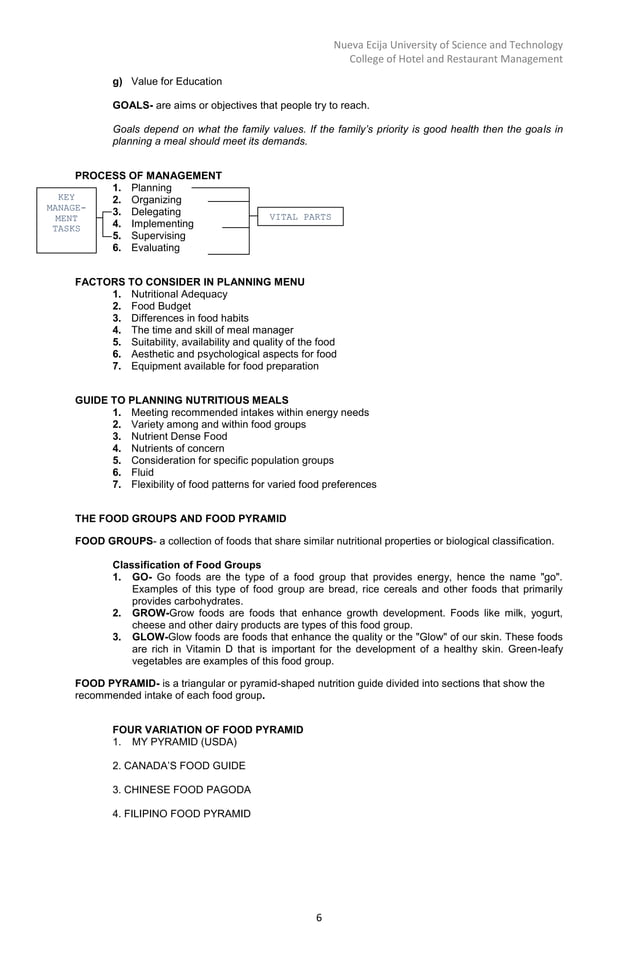 MEAL MANAGEMENT | DOCX