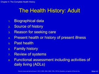 Complete health history | PPT