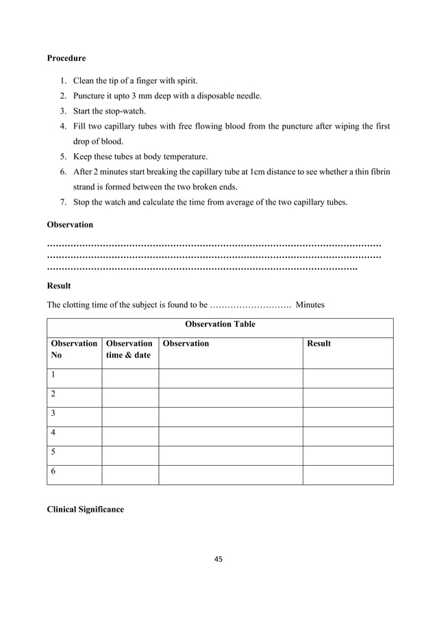 Complete Hematology Lab Manual_22MLH-201.pdf | First Aid | Injuries